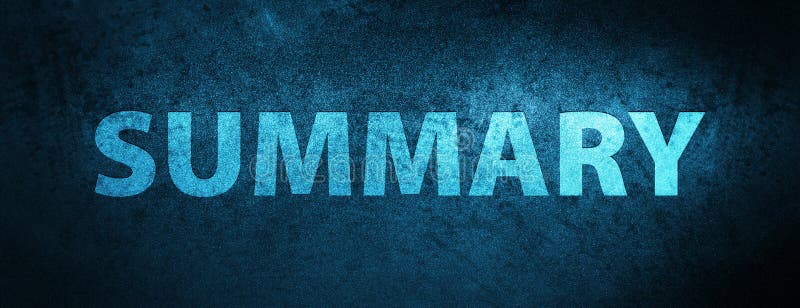 Summary blue round button stock illustration. Illustration of overview ...