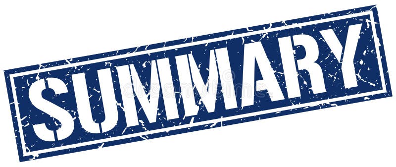 Summary Square Isolated Sign Set. Summary Stamp Stock Vector ...