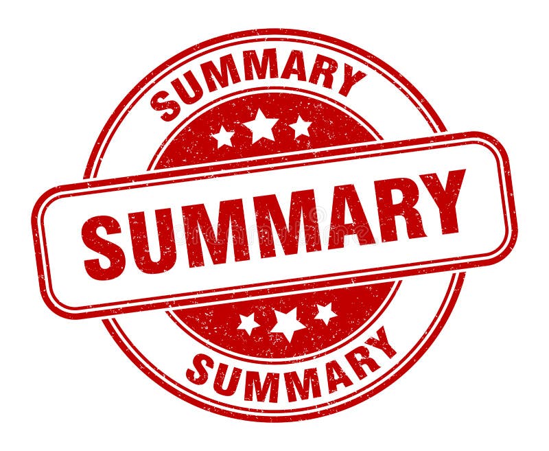 Summary Stamp. Summary Round Grunge Sign Stock Vector - Illustration of ...