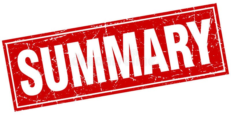 Summary Square Isolated Sign Set. Summary Stamp Stock Vector ...