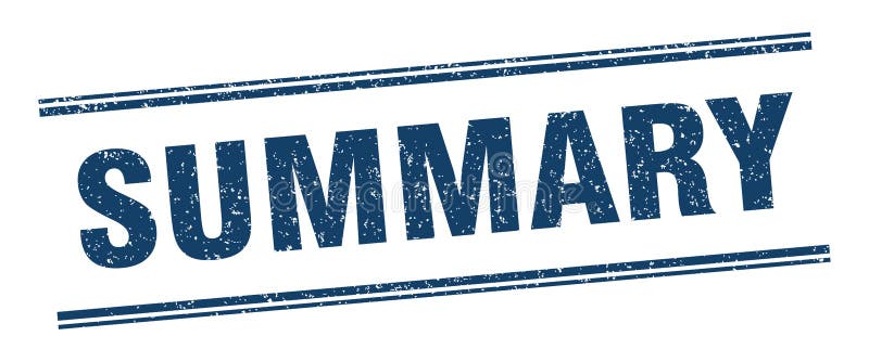 Summary Stamp. Summary Square Grunge Sign Stock Vector - Illustration ...