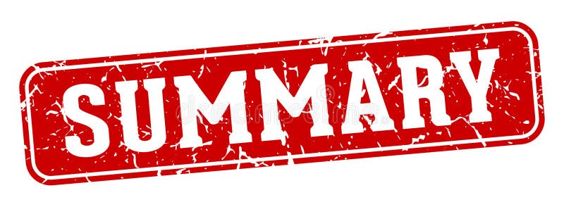 Summary Rectangular Sign. Summary Stamp Stock Vector - Illustration of ...