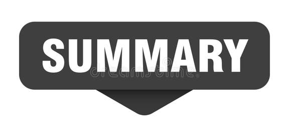 Summary Sticker. Summary Sign on Transparent Background Stock Vector ...
