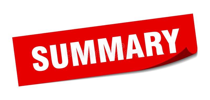 Summary Sticker Stock Illustrations – 497 Summary Sticker Stock ...