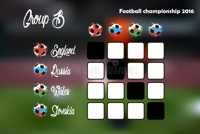 Summary table of Group B stock vector. Illustration of final - 72961491