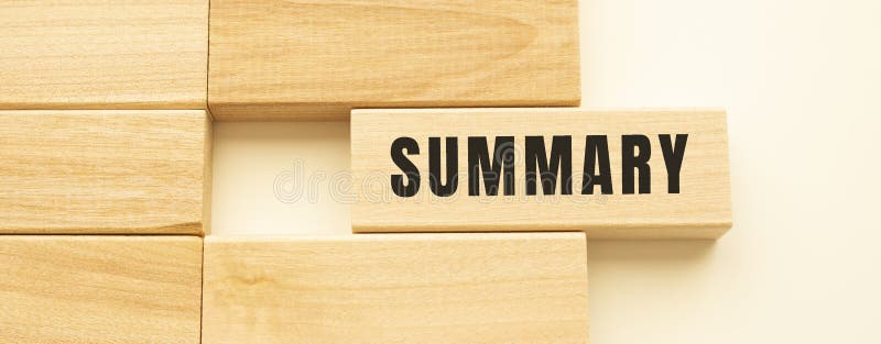 Summary Text on Notepad, Concept Background Stock Image - Image of ...