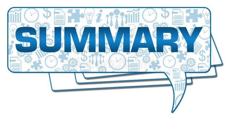 Summary Business Symbols Blue Stroke Comment Symbol Stock Illustration ...