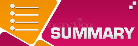 Summary Pink Orange Rounded Squares Horizontal Stock Illustration ...