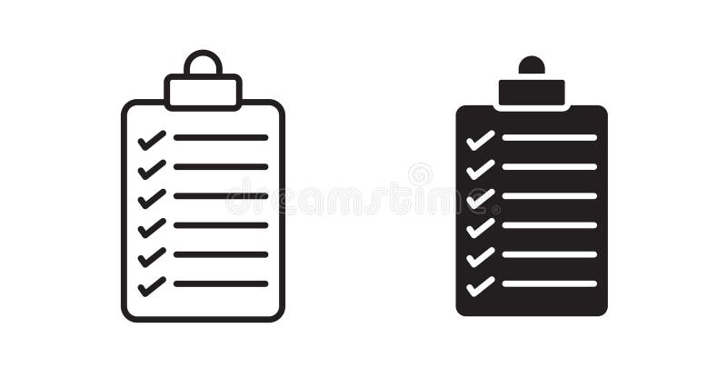 Summary Thin Line Vector Icon Set Stock Vector - Illustration of paper ...