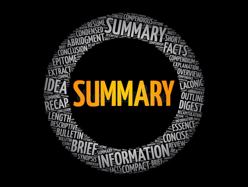 Summary Word Cloud Collage, Business Concept Background Stock ...