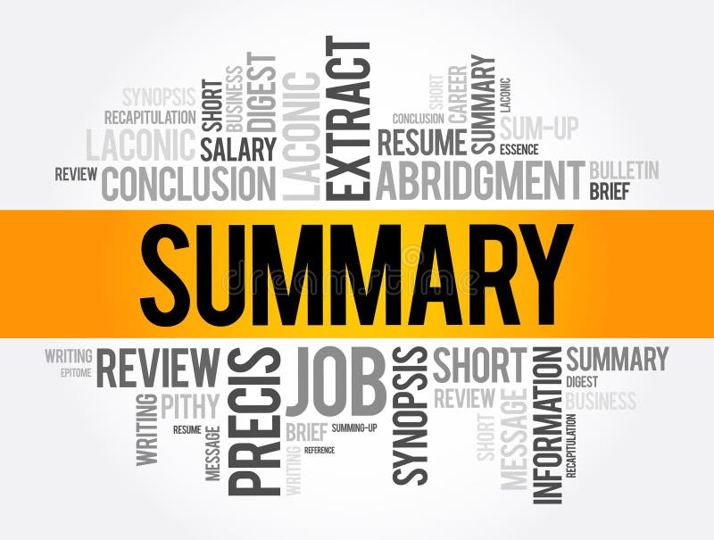 Summary Word Cloud Collage, Business Concept Background Stock ...