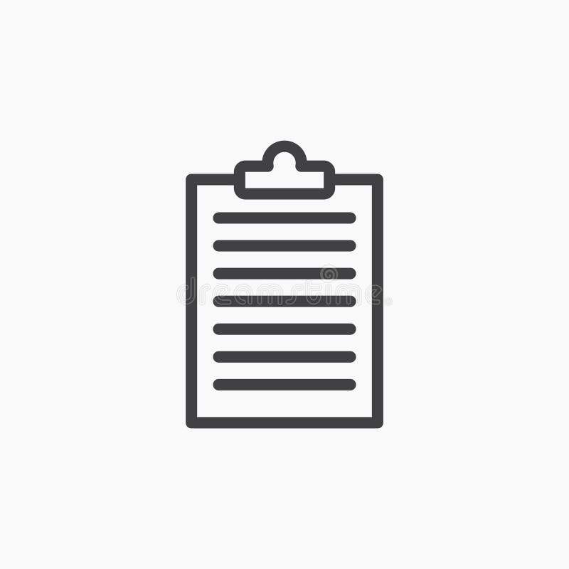 Summaryline in Thin Line Black Color. Flat Simple Vector Symbols Illustration Stock Vector ...