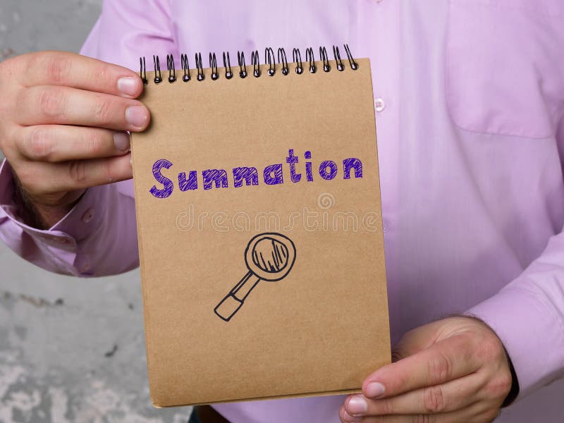 Summation Sign on the Sheet Stock Photo - Image of short, sententious ...