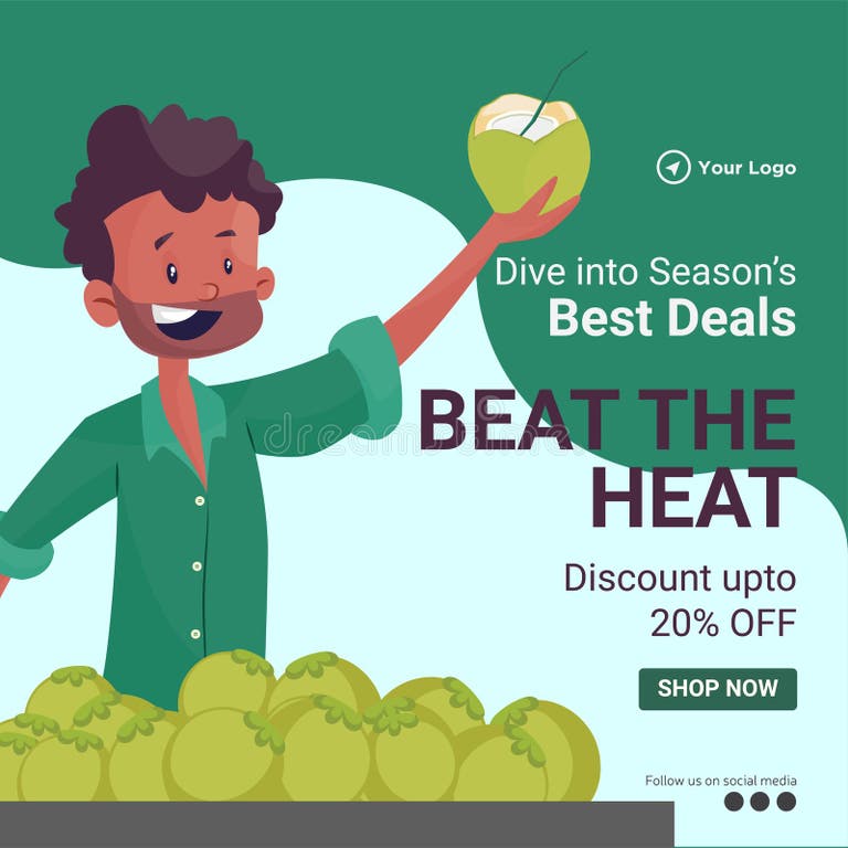 Best Deals Beat the Heat Banner Design Stock Vector - Illustration of ...