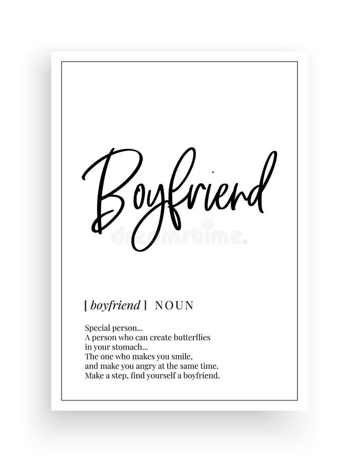 Boyfriend, Vector. Minimalist Modern Poster Design Stock Vector ...