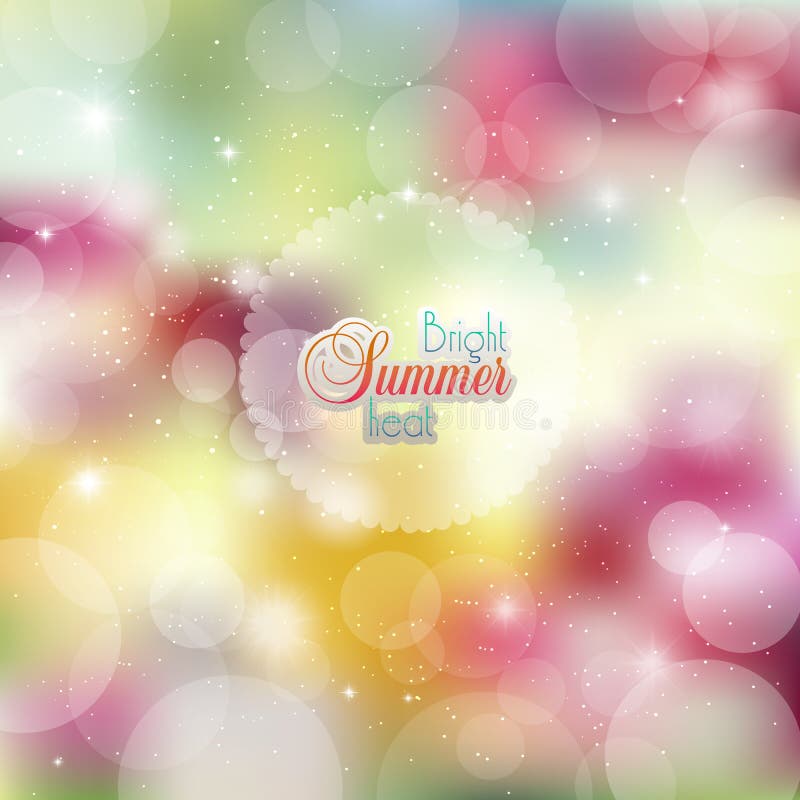 Summer Abstract Background with Bright Colors and Glare Stock Vector ...