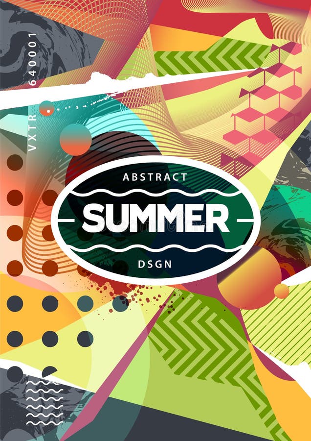 Summer Abstract Background with Mixed Textures Stock Vector ...