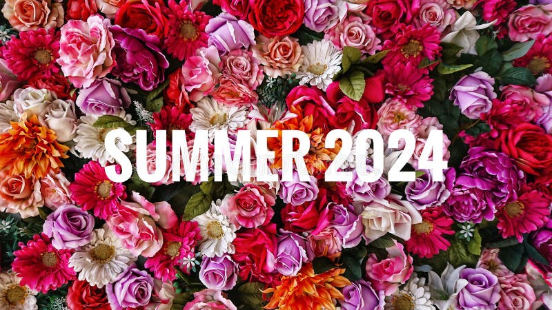 Summer 2024 Abstract Illustrated Background Stock Photo - Image of 2024 ...