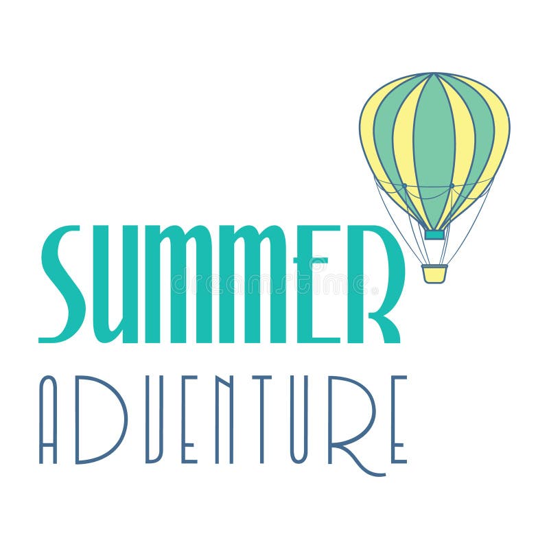 Summer Adventure Poster. Vector Illustration Decorative Design Stock ...