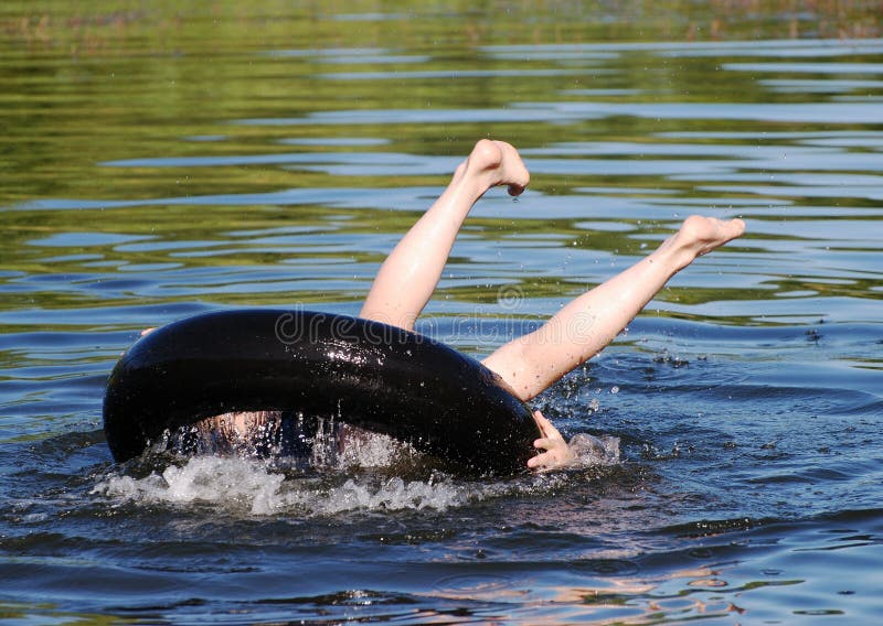 Jumping in lake stock image. Image of dock, water, youth - 899333