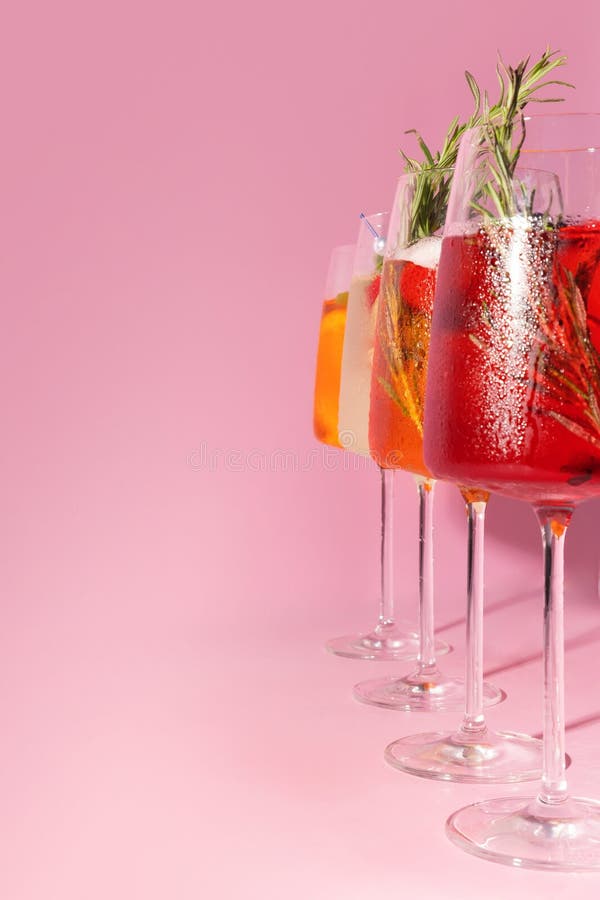 Summer Alcoholic Cocktails with Ice. Relaxing Refreshing Drinks for Hot ...