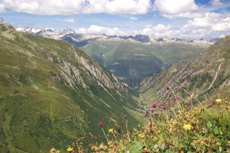 Summer alpine mountains stock image. Image of clouds - 10642405