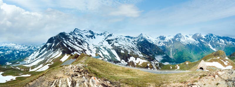 Summer Alps Mountain Panorama View from Grossglockner High Alpine Road ...
