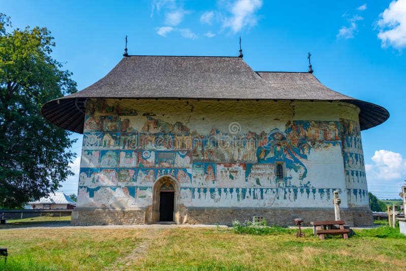 Summer at the Arbore Monastery in Romania Stock Image - Image of ...