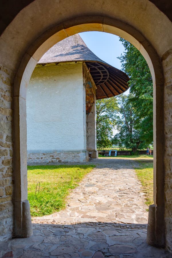 Summer at the Arbore Monastery in Romania Stock Image - Image of ...