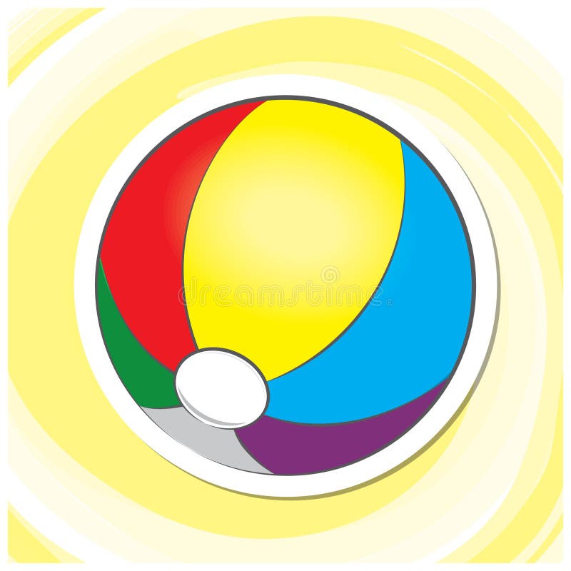 Summer Art 1 - Beach Ball stock vector. Illustration of ball - 45185580