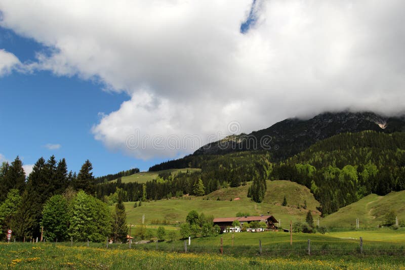 Summer Austrian Alps stock image. Image of rock, background - 40834315