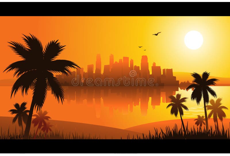 Hot summer background stock vector. Illustration of cloud - 14436854