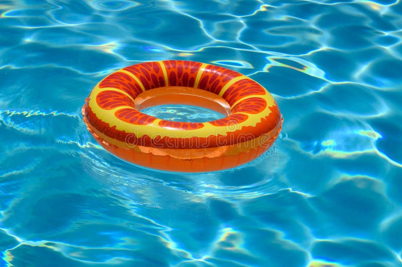 Summer Background. Summer Backdrop. Beach Toy. Ring Float in Swimming ...