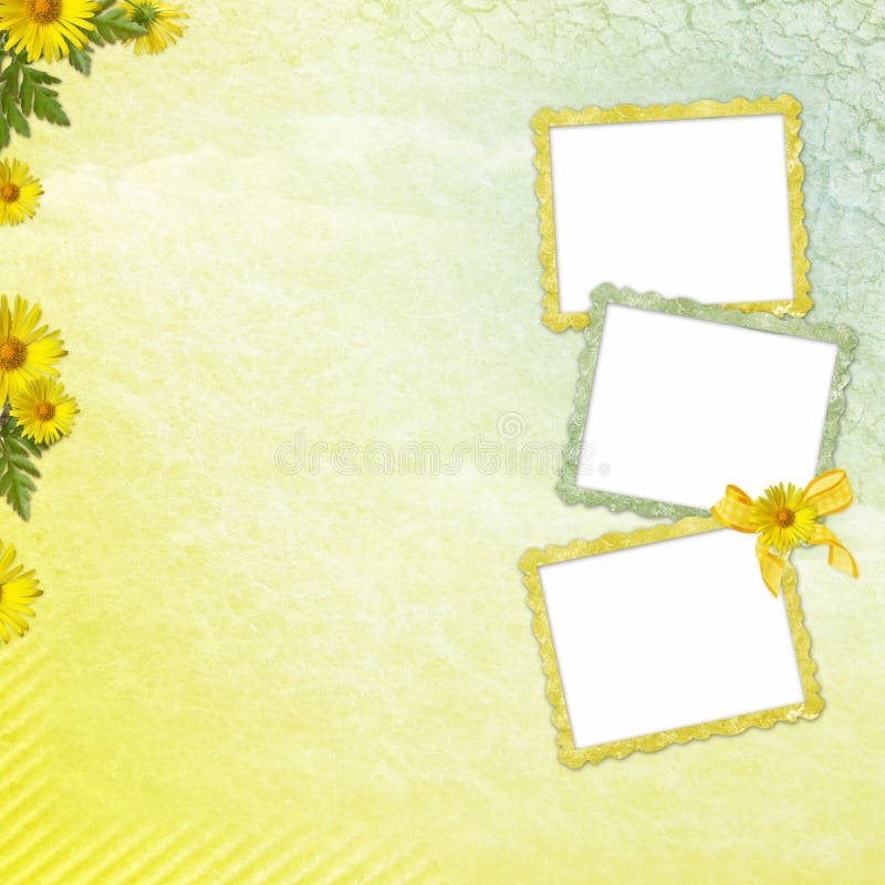 Summer Background with Frame Stock Illustration - Illustration of ...