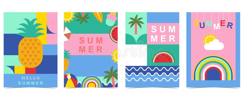 Summer Background Geometric Stock Illustrations – 340,592 Summer ...