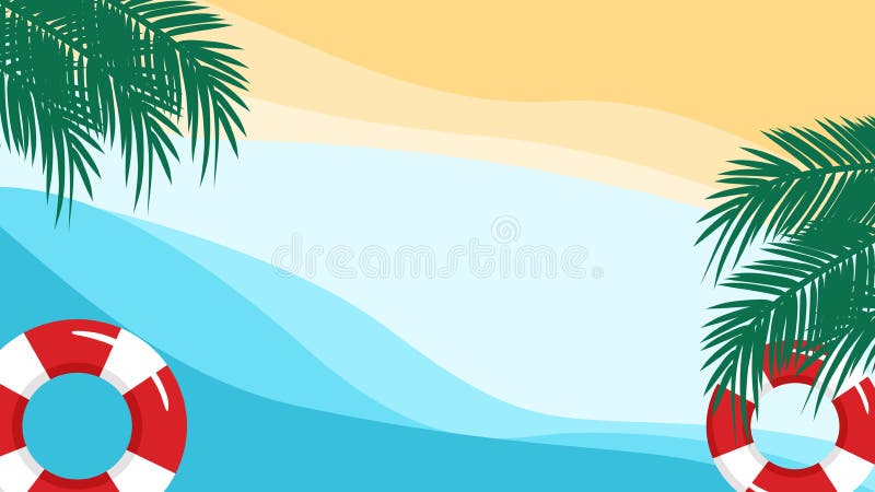 Summer. Background of Panoramic Landscape of Sea and Beach and Summer ...