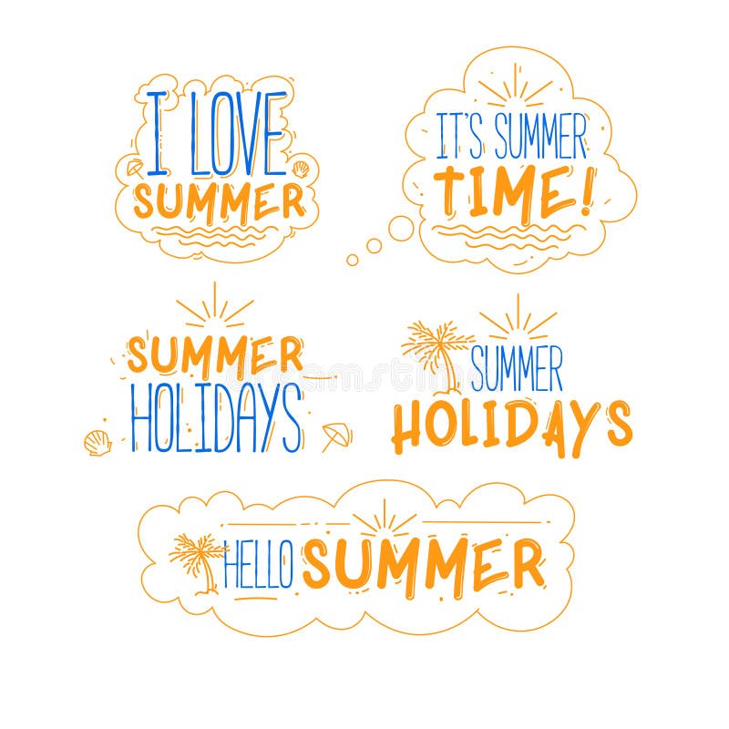 Summer Badges Collection stock vector. Illustration of decoration ...
