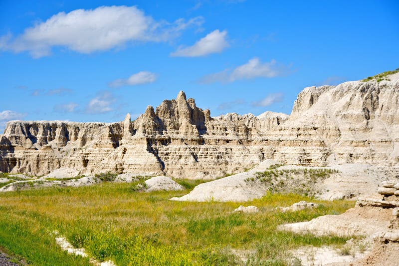 View of the Badlands National Park from Cliff Shelf Nature Trail Stock ...
