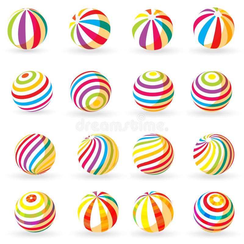 Summer ball stock vector. Illustration of icons, rubber - 15009755