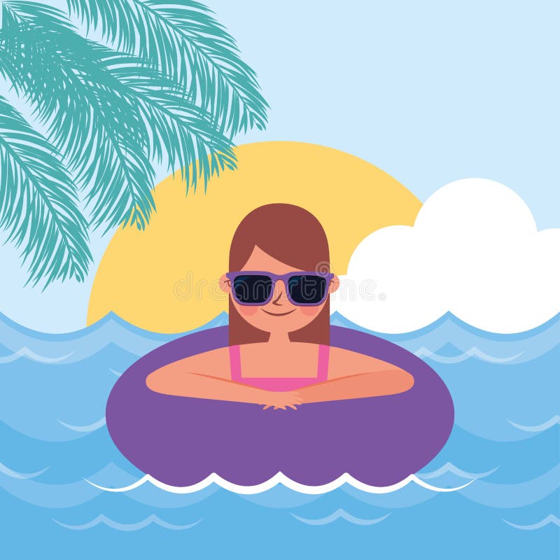 Summer banner stock vector. Illustration of landscape - 223435057