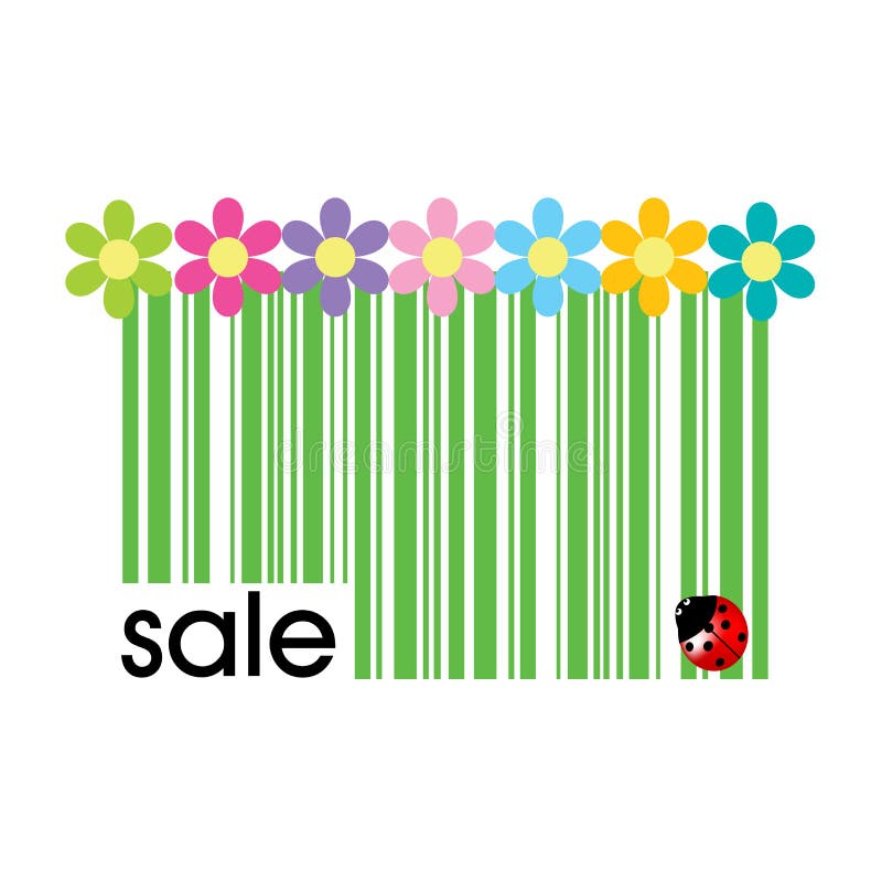 Summer bar code stock illustration. Illustration of sign - 15545250