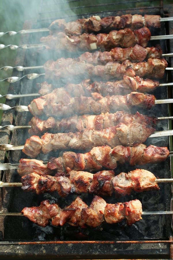 Summer barbecue stock photo. Image of grill, smoke, charcoal - 3032658