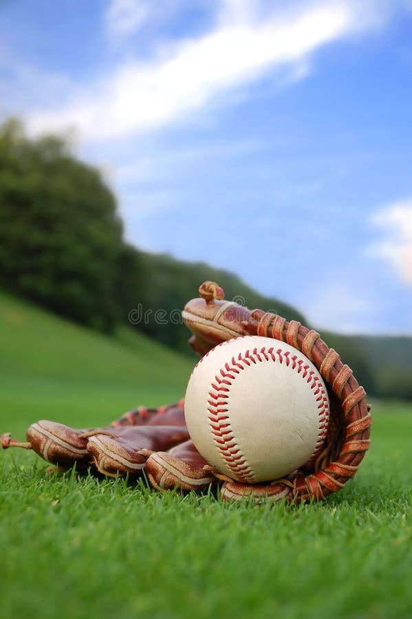 Baseball and Glove stock photo. Image of pastime, game - 32469352