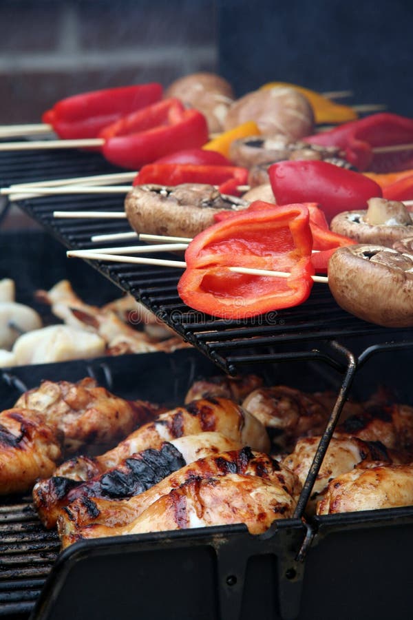 Summer BBQ stock image. Image of summer, chicken, grill - 5479963