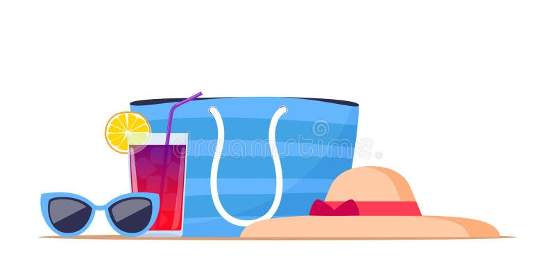 Summer Beach Elements, Set. Summer Colorful Objects Collection for ...