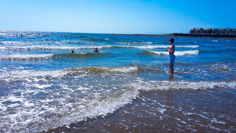 Summer beach fun editorial image. Image of summer, ayrshire - 97839575
