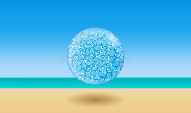 Beach Landscape Background and Big Water Drop Stock Vector ...