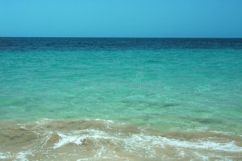 Summer Beach, Ocean Waves on a Tropical Sea with Deep Blue Wawes Stock ...