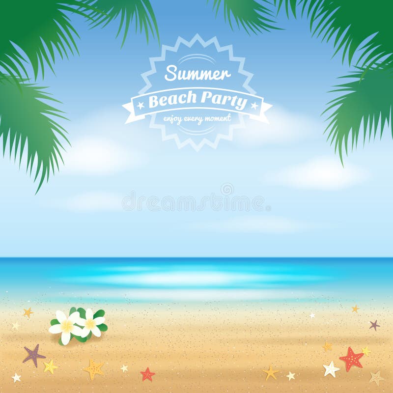 Beach Party Background Clipart