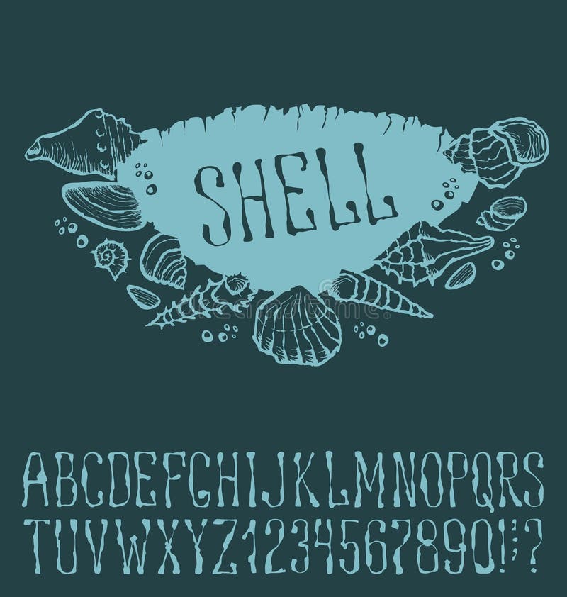 Shell Font Stock Illustrations – 1,994 Shell Font Stock Illustrations ...